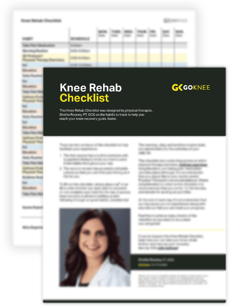 Knee Rehab Checklist | GoKnee
